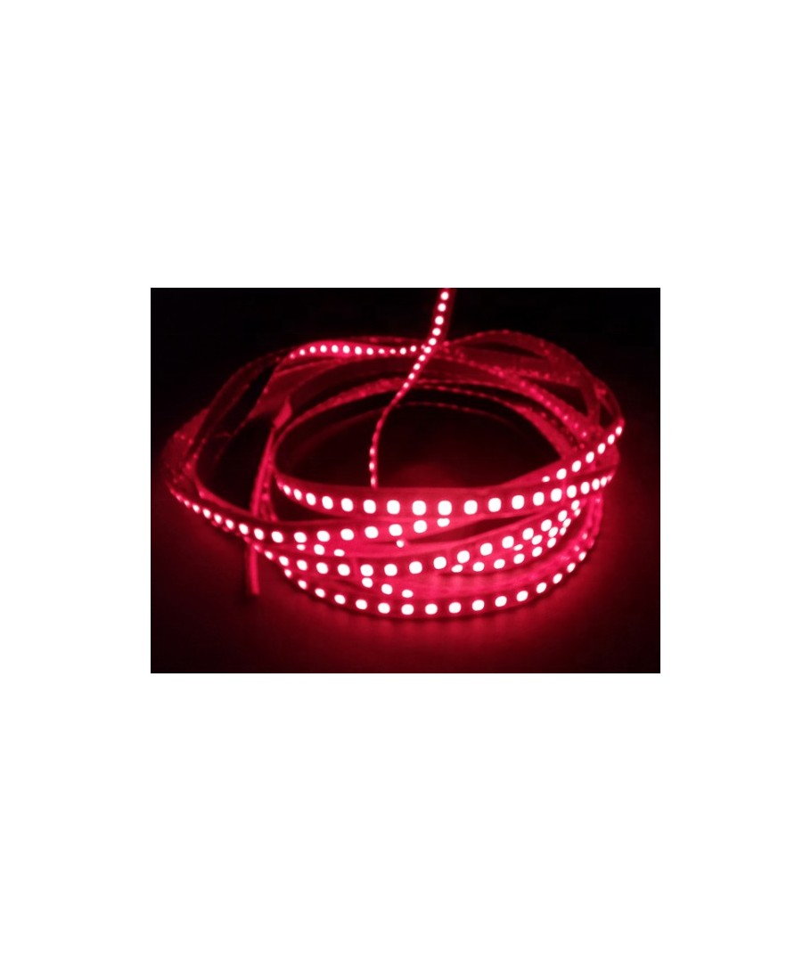 Röd 670 nm 4,8W/m 24V LED strip - 5m, IP20, 60 LED per. meter